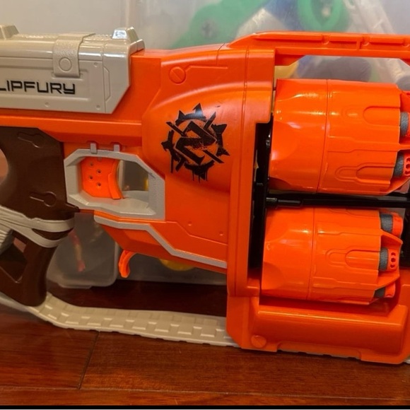 Nerf | Toys | Nerf Action Figures Orange And Brown Playset | Poshmark